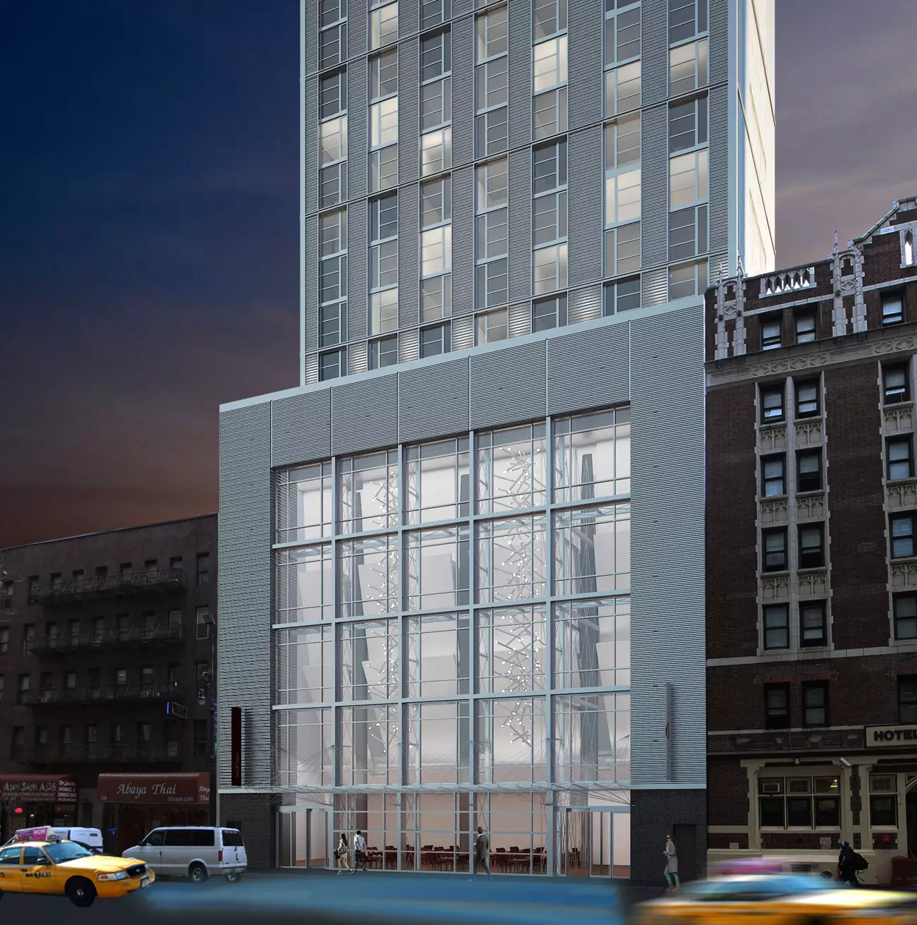 Dicethakaké: Hotel Crowne Plaza Rises South of Times Square, Pamer Streetwall-Friendly Atrium 25991_1