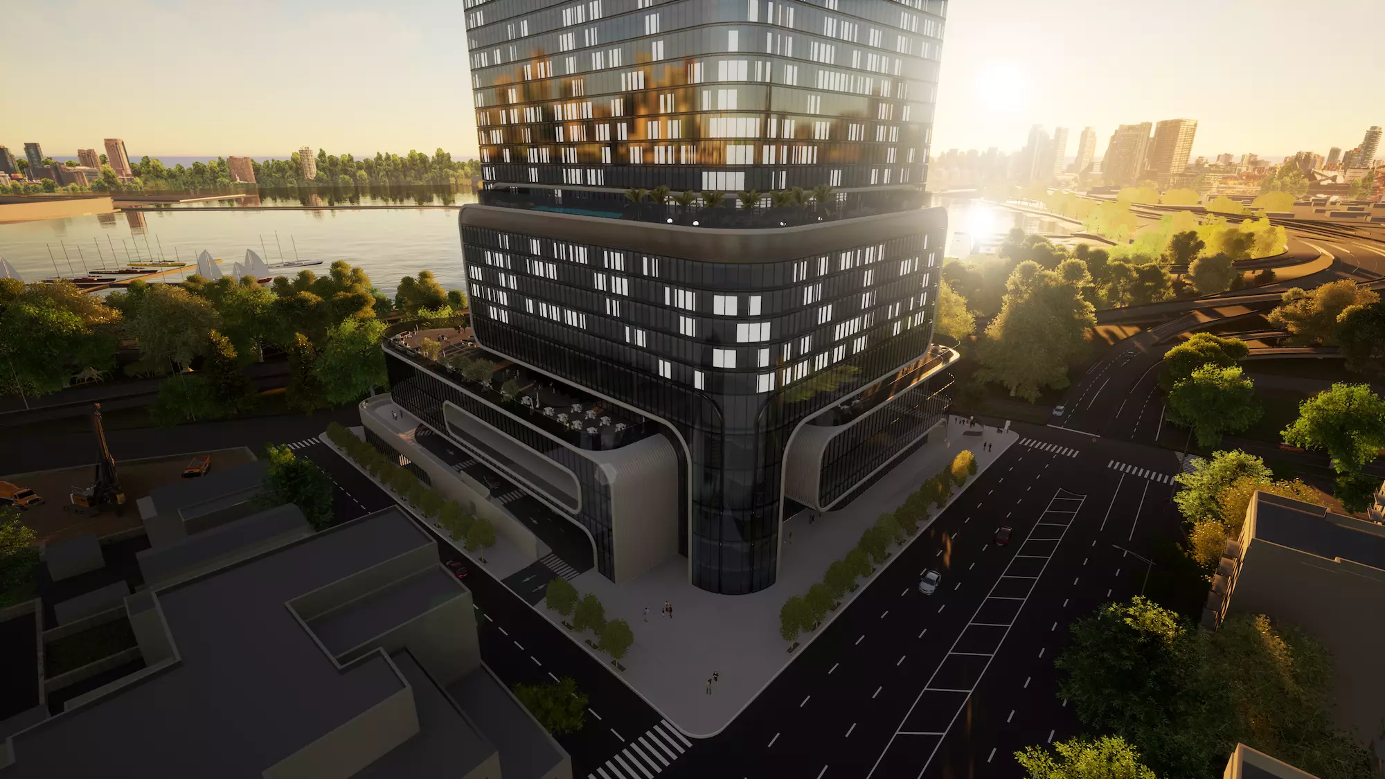 Tòa tháp căn hộ / khách sạn tương lai được thiết kế bởi một loại phèn Zaha Hadid sẽ mọc lên gần Sân bay LaGuardia 2619_5