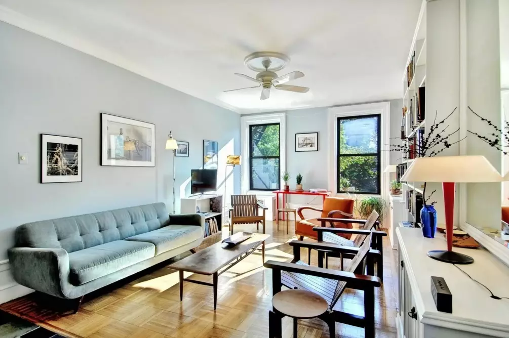 500 West 111th Street, ruang tamu, apartemen co-op, ketinggian pagi hari