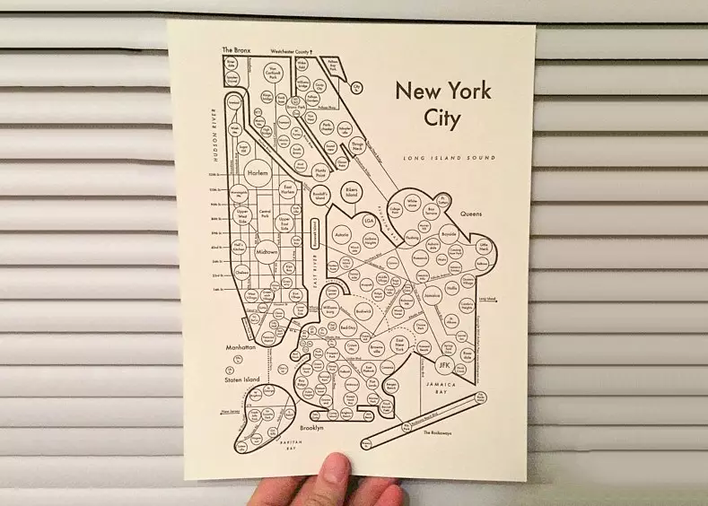 Archie Archambault, Map from the Mind, विन्टेज लेटरप्रेस, शहर नक्सा