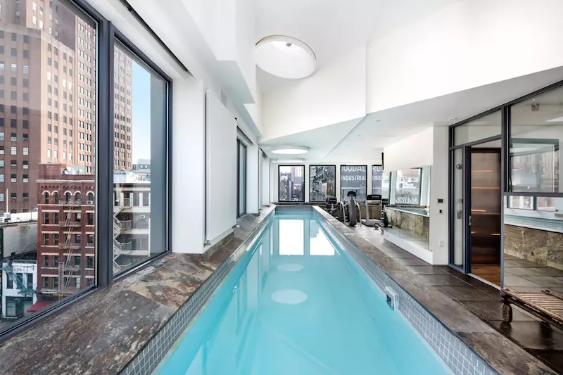 2 North Moore, Cool notering, Tribeca, Modern Townhouse, Mansion, Urban Mansion, Lap pool, garage, NYC palæ til salg