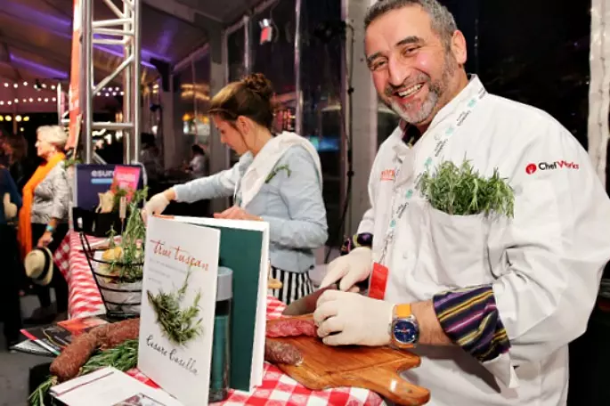 O chef Cesare Casella, Festival de viños e gastronomía de Nova York