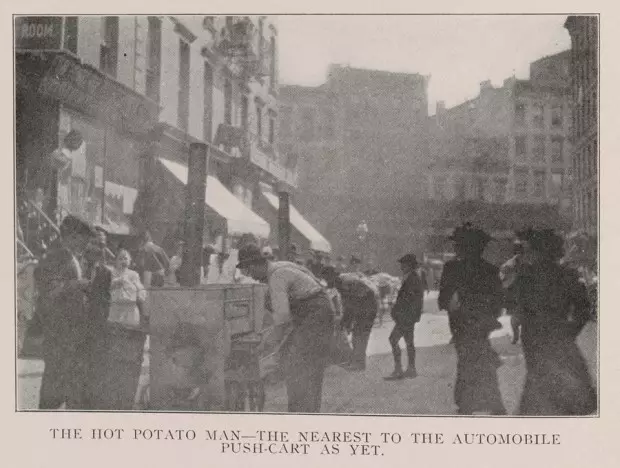 pushcarts, histoarysk, de hite ierappel man