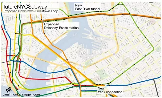 Treno di Manhattan G, mappe della metropolitana di New York