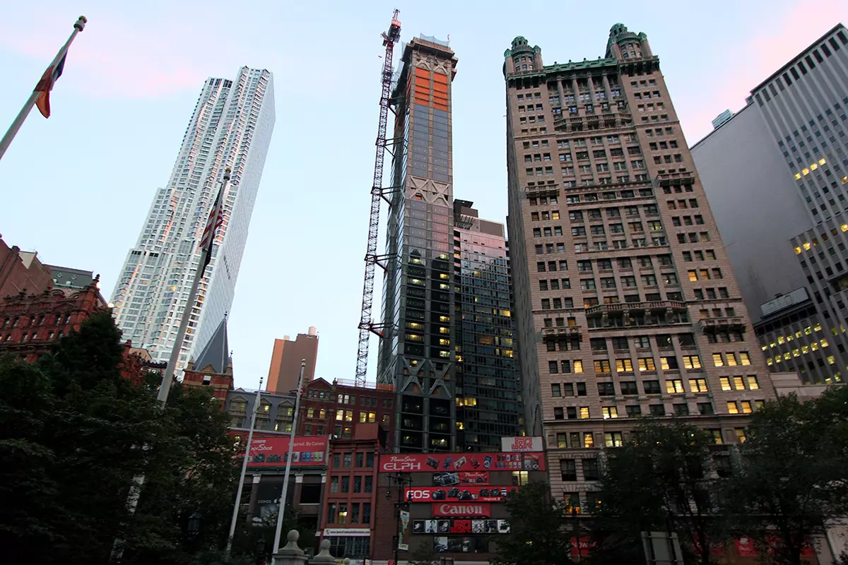 Beekman Residences, Gerner Kronick Valcarcel, Manhattan turnana, NYC Developments, Fidi condos, GKV Architects, Newspaper Row, Skýjakljúfar
