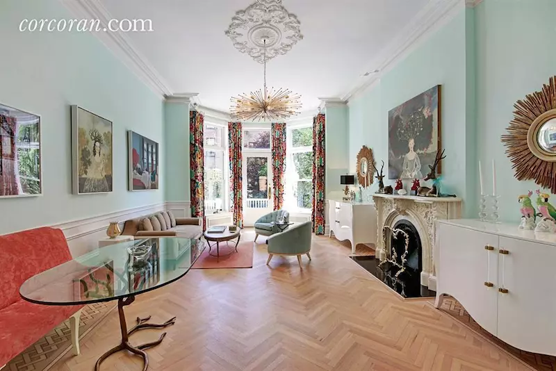 281 Henry Street, Interiors, Brooklyn Heights, Townhouses, Brooklyn Brownstone, Brooklyn Townhouse for Sale, ເຮືອນປະຫວັດສາດ, ເຮືອນ Devonshire, Romaine Orthwein,