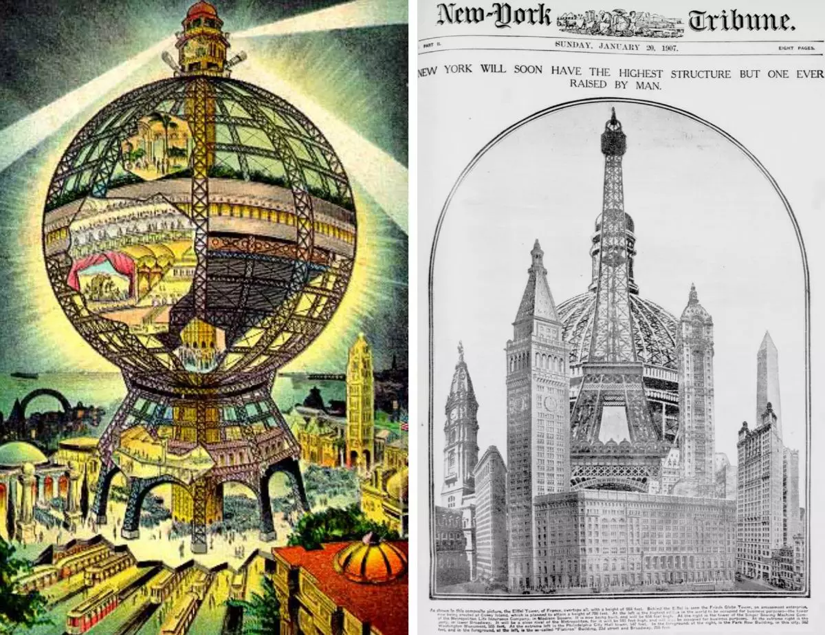 La Globe Tower de Coney Island nunca construida habría sido un enorme paseo marítimo en el aire 27332_1