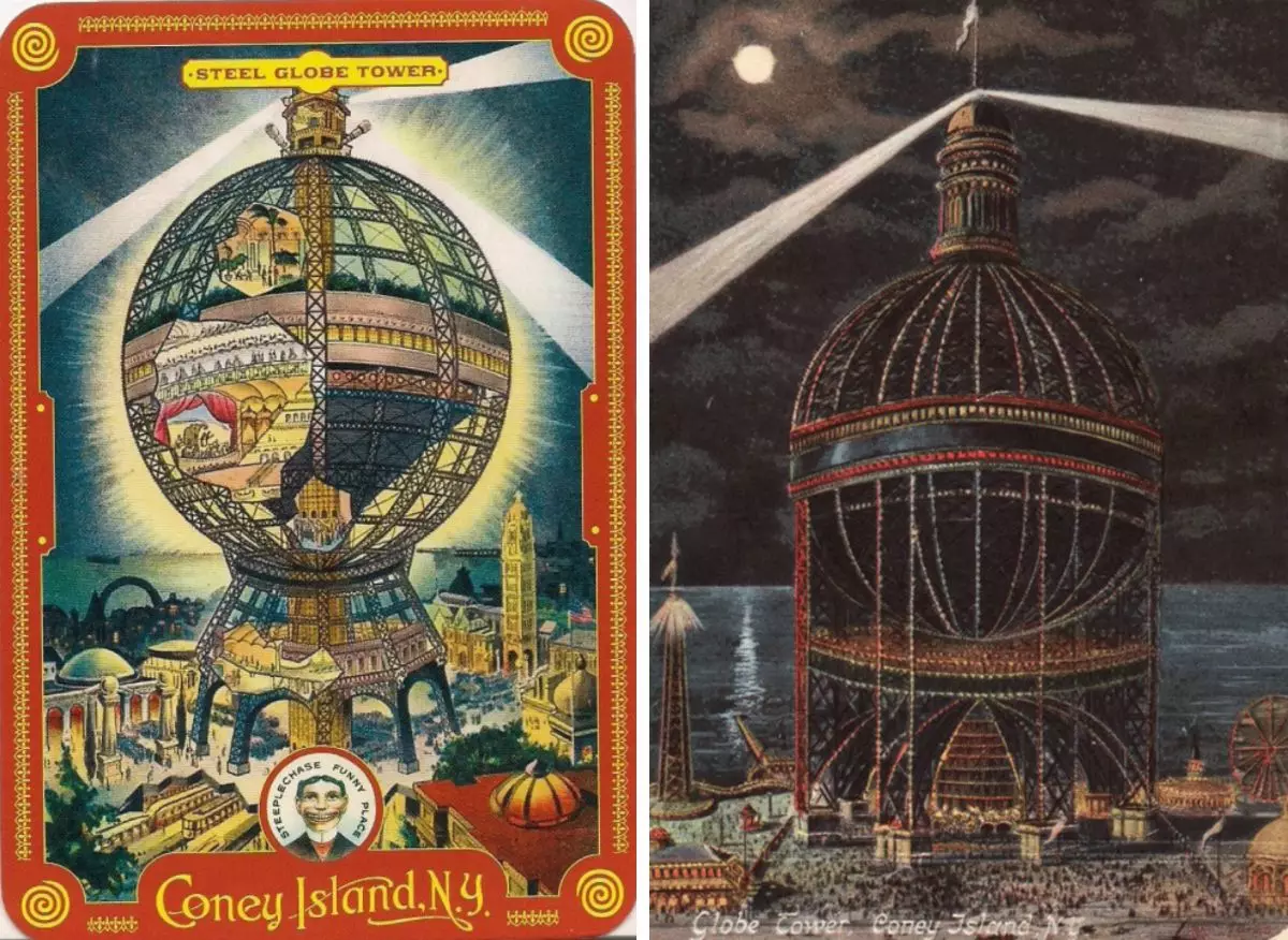 Coney Island Globe Tower, ora tau dibangun NYC, sajarah Coney Island, Samuel Friede