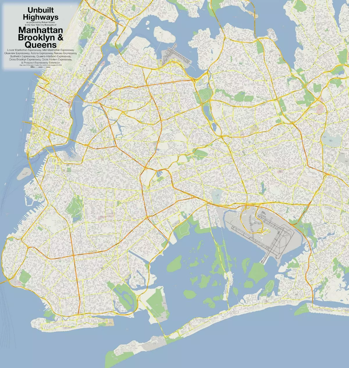 NYC کی غیر تعمیر شدہ شاہراہیں، Vanshnookenraggen، Andrew Lynch، Robert Moses