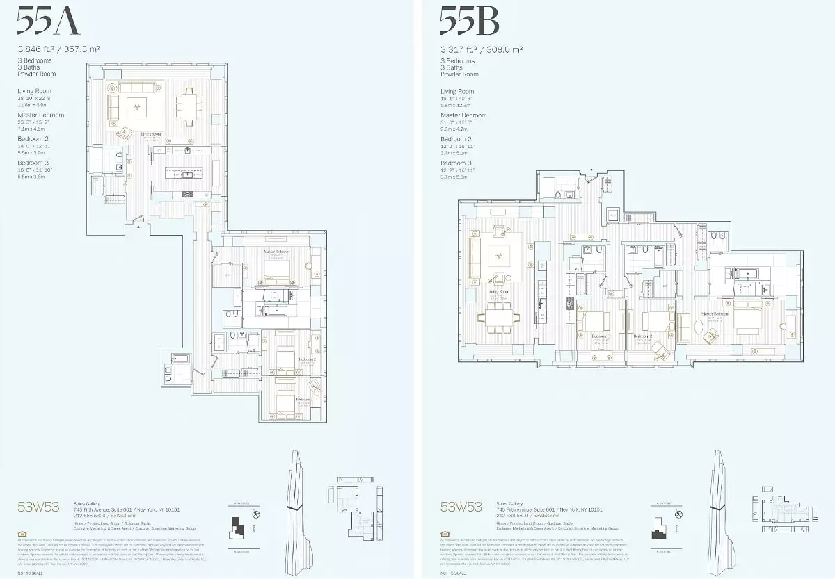 MoMA Tower floorplans, 53W53, 53 West 53rd Street, Jean Nouvel, NYC