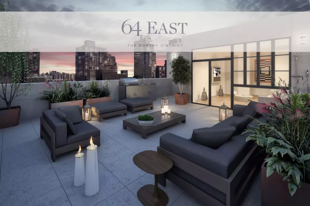 64 East 1st Street, East Village, apartemen Downtown, kondominium, Arsitek GF55,