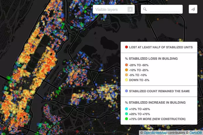 新しい地図は、50,000以上の家賃安定化アパートが失われた場所を示しています 28295_1
