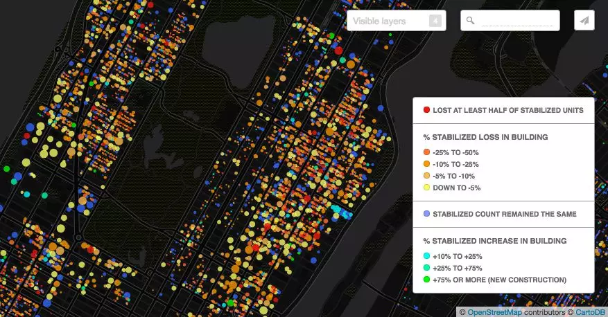 Rent Stabilization Map, NYC Mietstabilisierte Wohnungen, Rent Guidelines Board