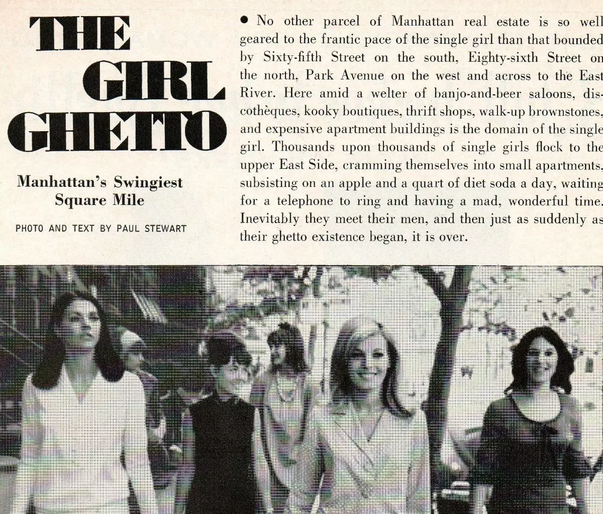 The Girl Ghetto, Upper East Side, Nova York als anys 60
