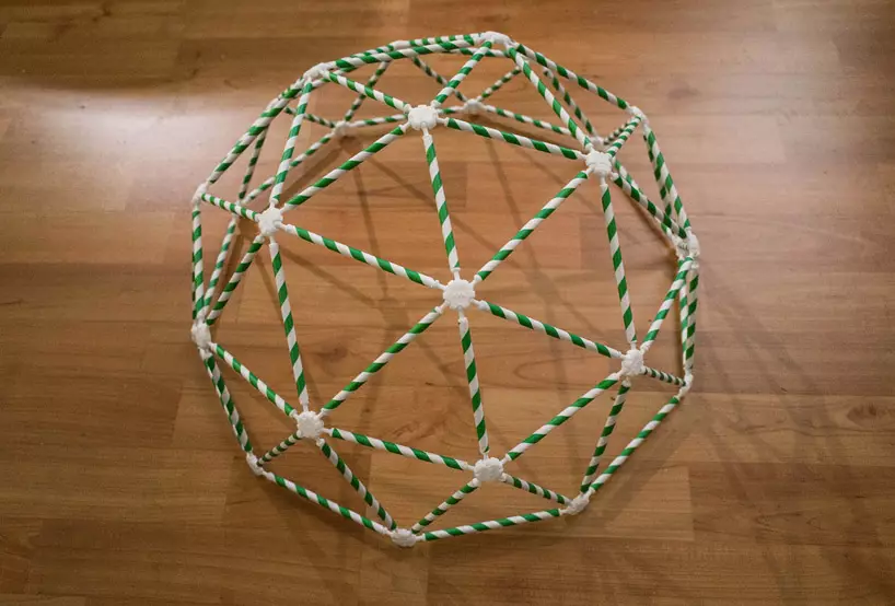 Amahabhu, idome ye-geodesic, yakha idome lakho le-geodesic