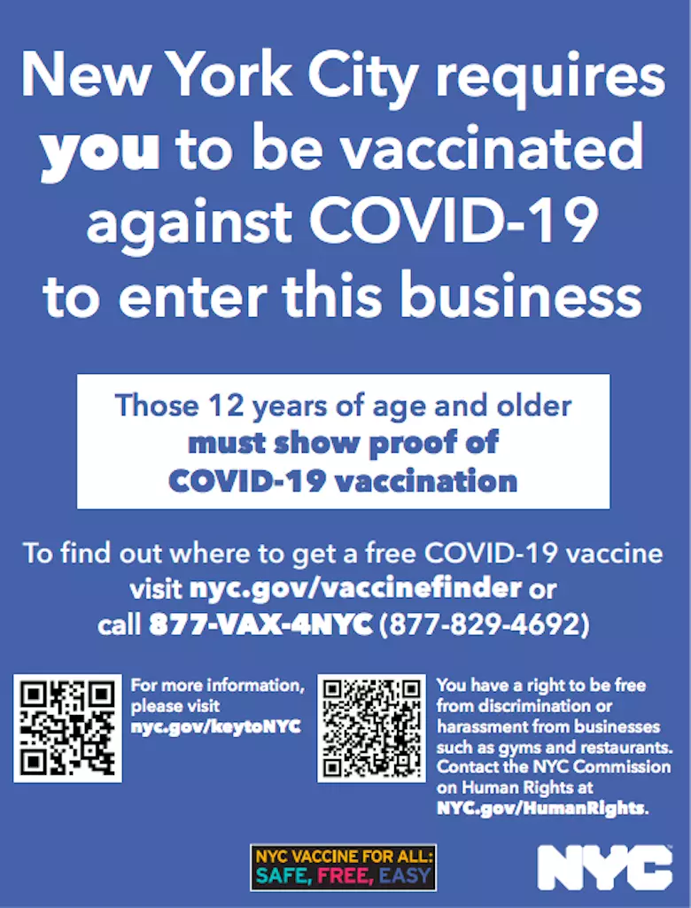 Сите места во Њујорк бараат доказ за вакцинација 2847_2