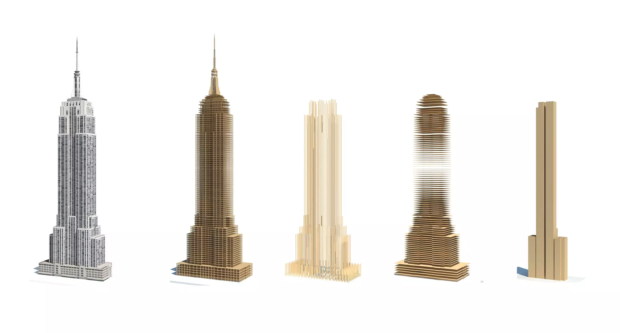 Metsä Wood, Empire State Building, taxta göydələnlər