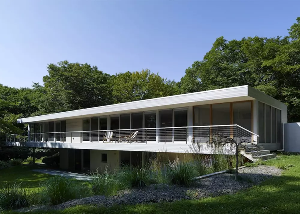 Stelle Lomont Rouhani Architects, Passive nga balay, Green Woods House, Energy Star-rated, Amagansett, woodland home,