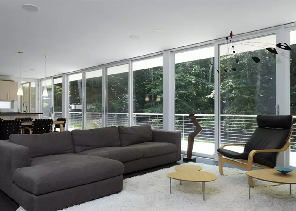 Stelle Lomont Rouhani Architects, shtëpi pasive, Shtëpia e Green Woods, e vlerësuar me yje të energjisë, Amagansett, shtëpi pyjore,