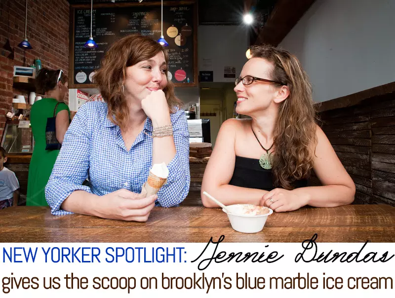 New Yorker Spotlight: Бруклиндеги өзүнүн көк мрамор балмуздакынан Дженни Дундас менен кашык алуу 29559_1