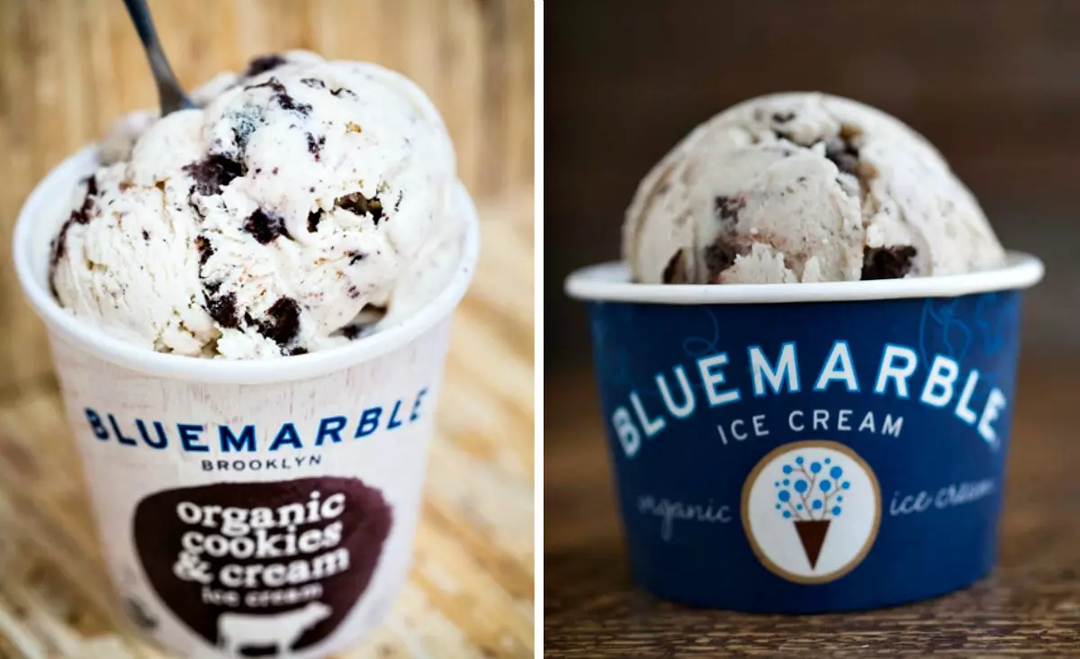 蓝色大理石冰淇淋