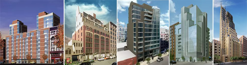 ODA architektai, ketaus architektūra, „Walker Tower“, „JDS Development“, „Chelsea“ apartamentai, B. Altman, „Yves“ apartamentai, „Bluestone“, „SHoP Architects“, apartamentai miesto centre