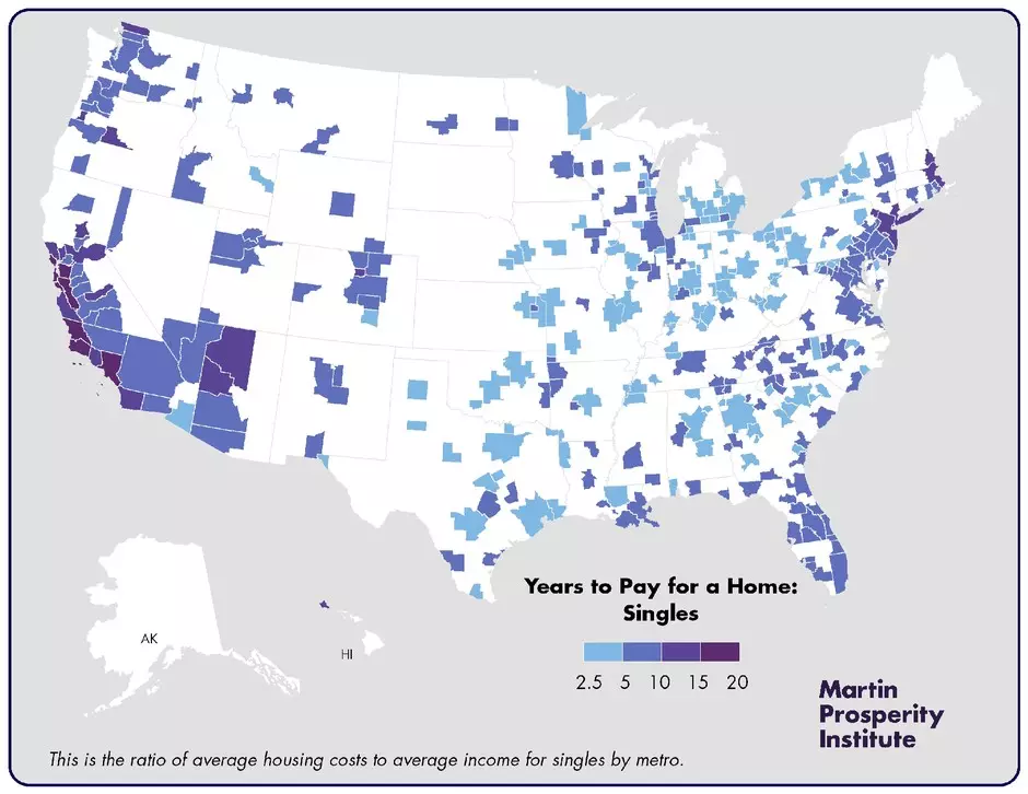 Nowe mapy pokazują, ile trzeba pracy, aby mieć dom w Nowym Jorku i innych głównych metropoliach 30063_1