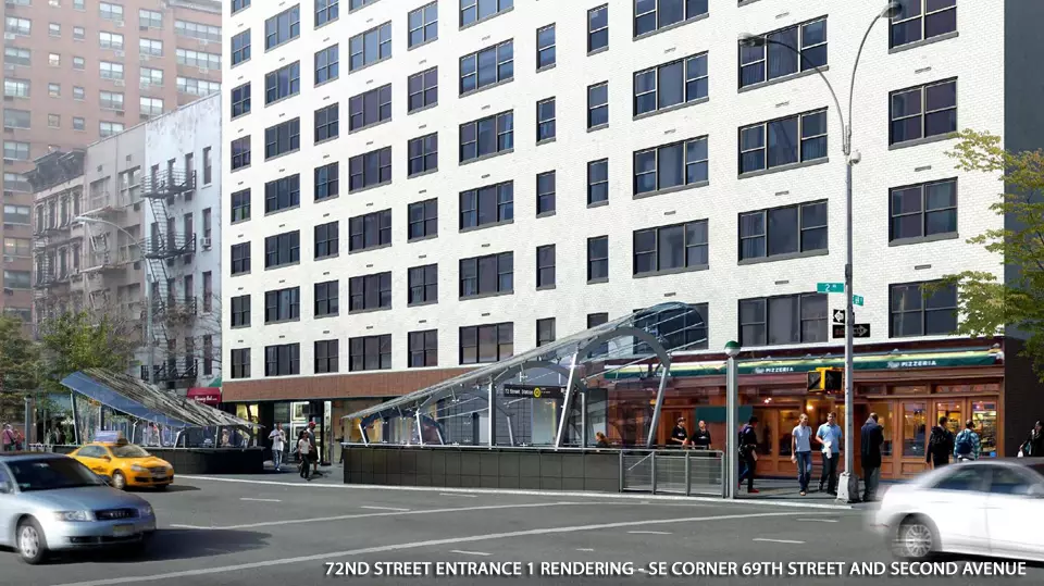 Monyako oa 72nd street subway, second ave subway, sas rendering