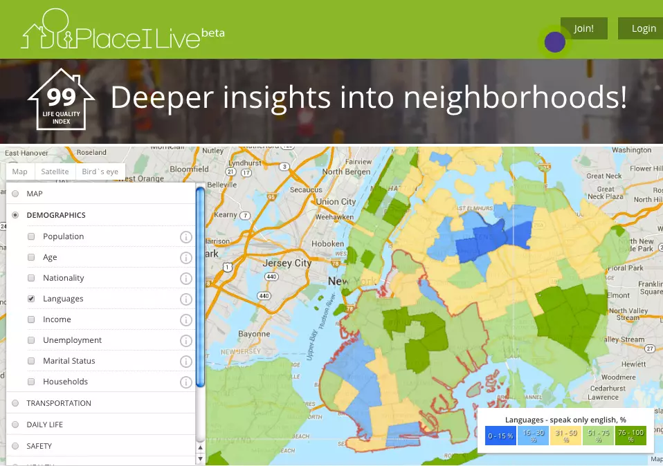 Coneixes realment el teu barri? El mapa interactiu us ajuda a saber més sobre qui hi ha al voltant 30344_1