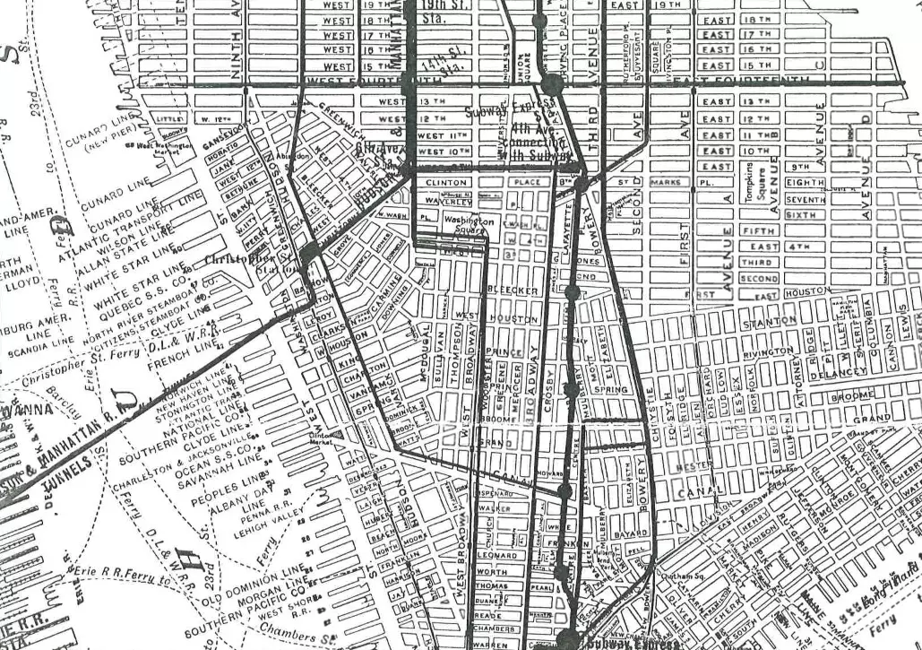 Mercado de Gansevoort, distrito de Meatpacking, vertedoiro de Manhattan, mapas históricos de Nova York