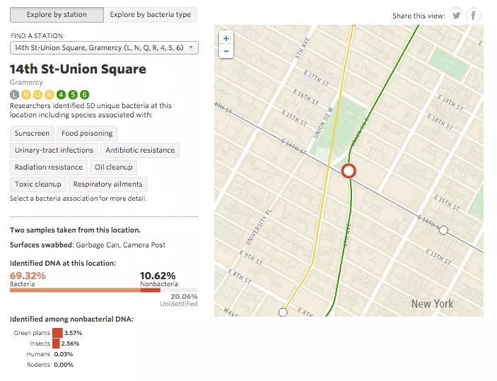 Mapa de bacterias de nyc