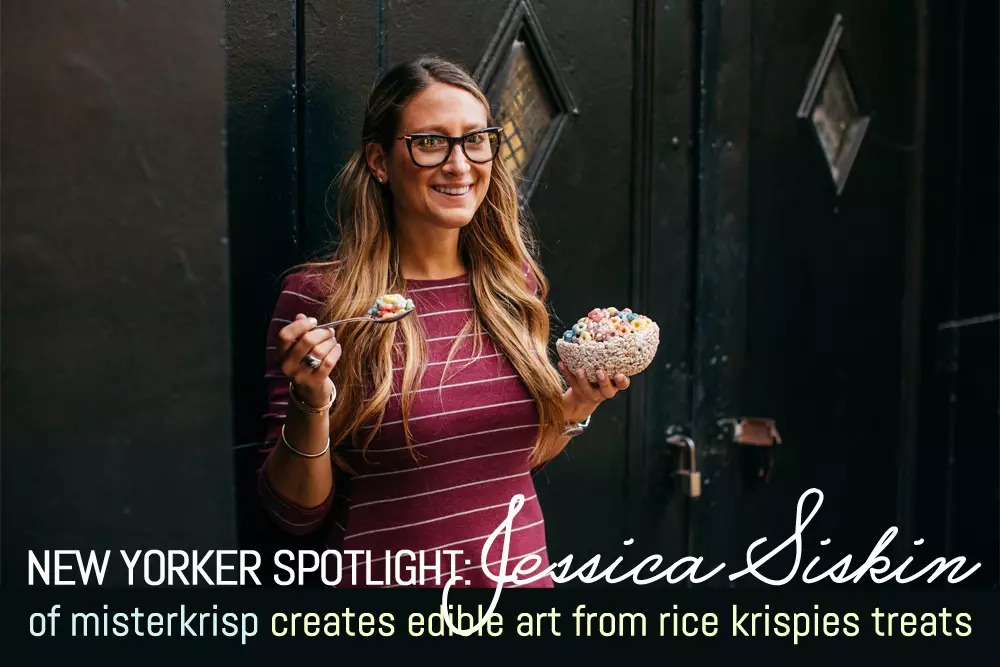 У цэнтры ўвагі New Yorker: Джэсіка Сыскін з Misterkrisp стварае мастацтва ежы з прысмакаў Rice Krispies 30770_1
