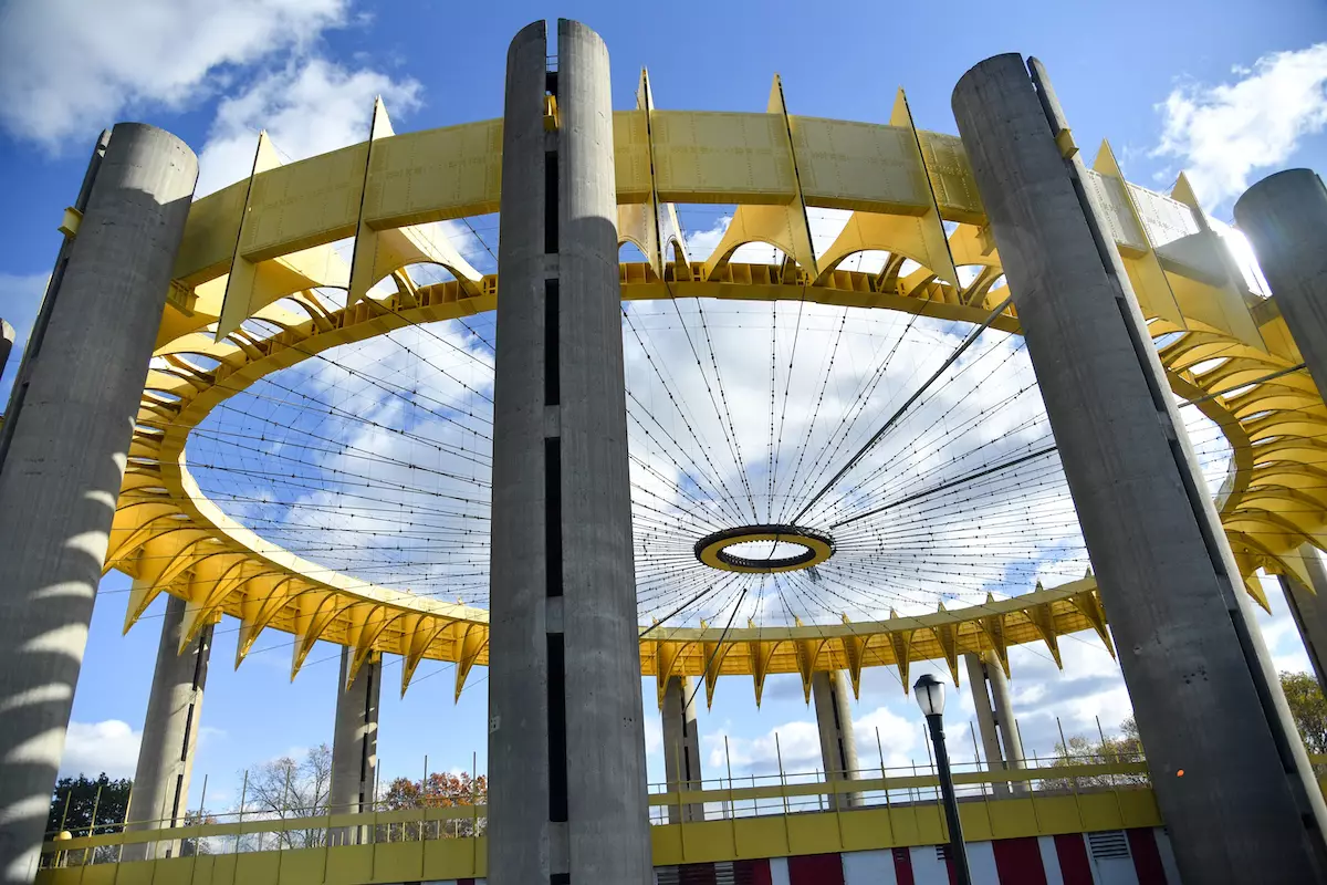 New York State Pavilion, verdensmessepaviljong, philip johnson, parkavdelingen i New York, nyc parker, restaurering, flushing meadows, corona park, queens, verdensmesse, historiske steder