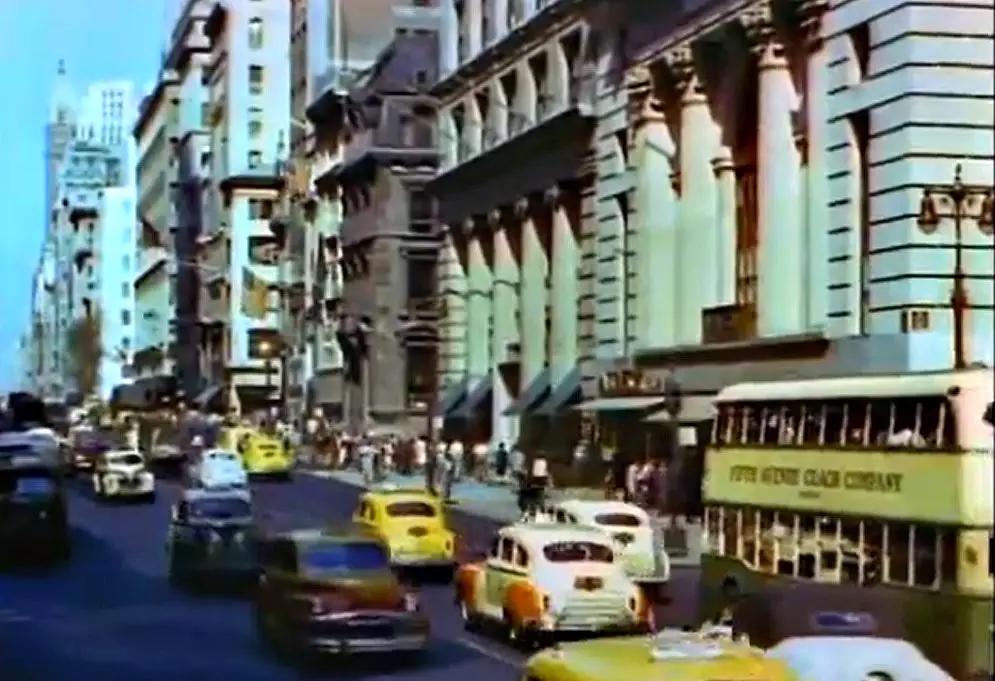 Mighty Manhattan - New York's Wonder City, Technicolor, Manhattan ya zamani, Fifth Avenue.