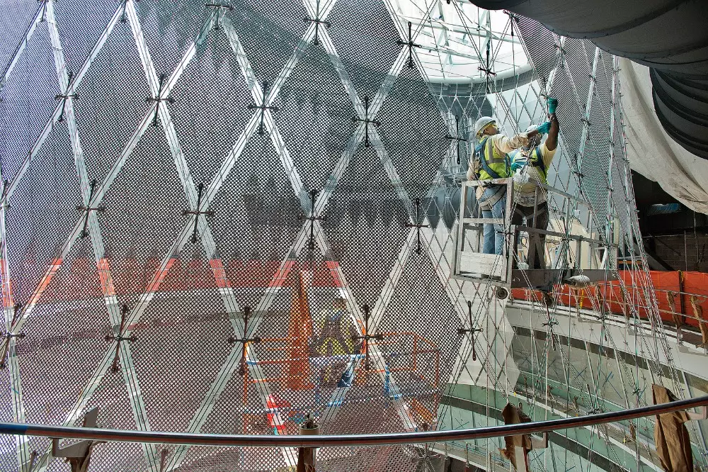 Fulton Center, Fulton Center oculus, Grimshaw Architects, Жеймс Карпентер