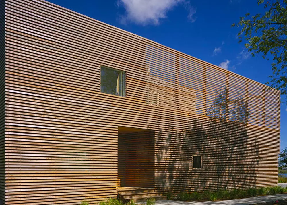 Steven Holl, ụlọ osisi, ụlọ dị n'akụkụ oké osimiri, Ederede na Light House, Jackson Pollock, Long Island, osisi na iko