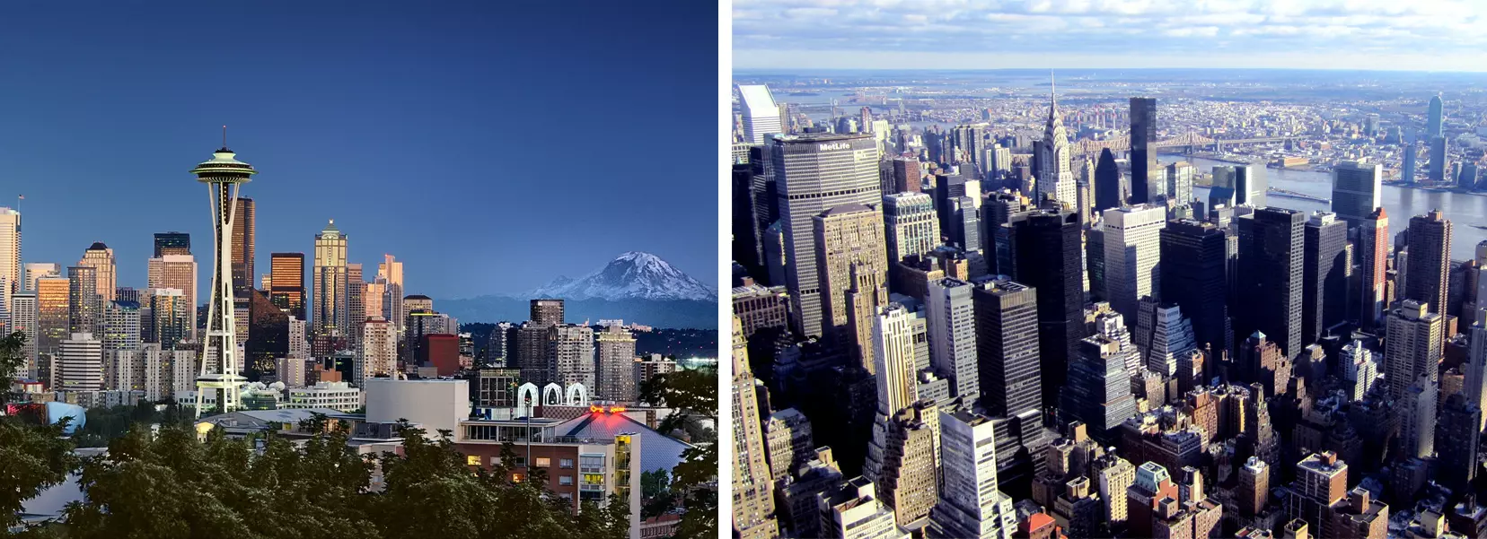 Seattle versus Nova York