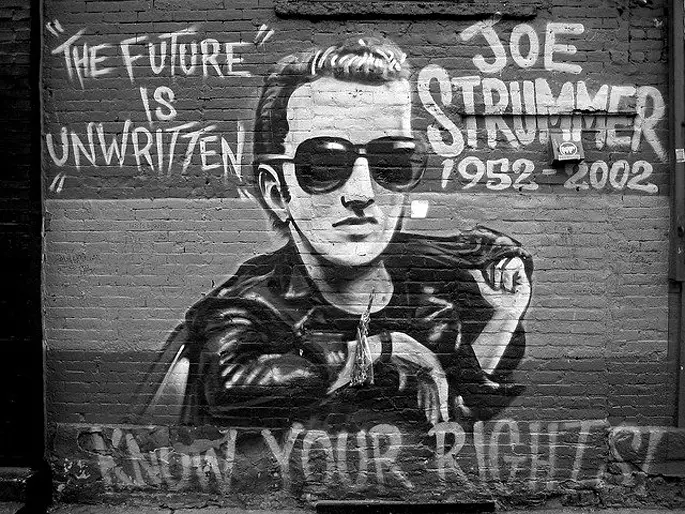 Joe Strummer, figagbaga, East 7th Street, East Village, Alphabet City, NYC