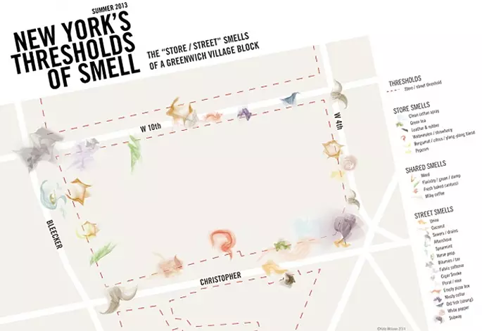 Pee-Eww: Umelkyňa Kate McLean vytvára „pachovú mapu“ NYC 32964_1