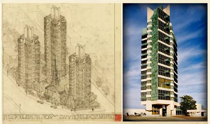 Frank Lloyd Wright Desegnas Destinitajn por NYC Sed Neniam Konstruitaj 33165_1