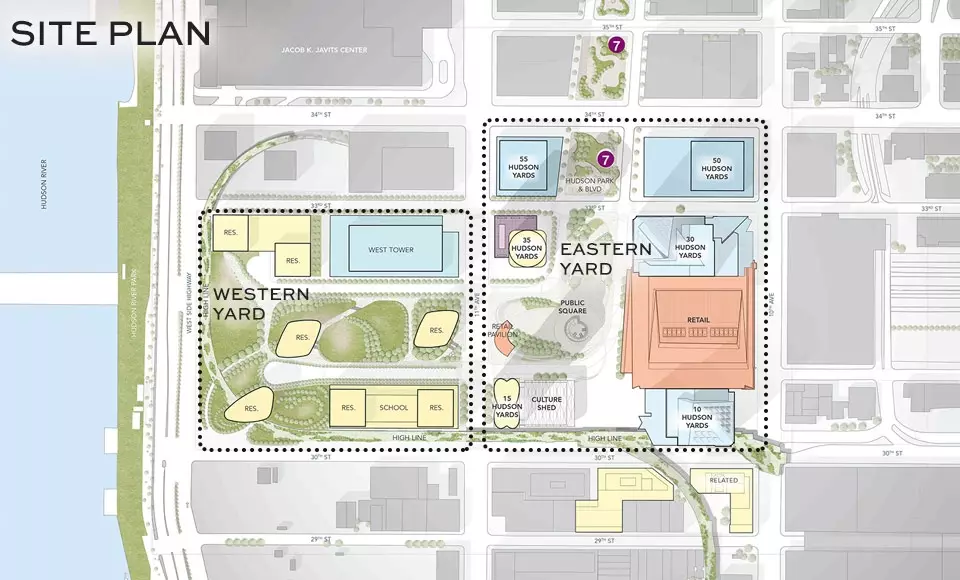 NYC:n suunnittelemat yhteisöt, Hudson Yards, Hudson Yards Master Plan, Kohn Pederson Fox