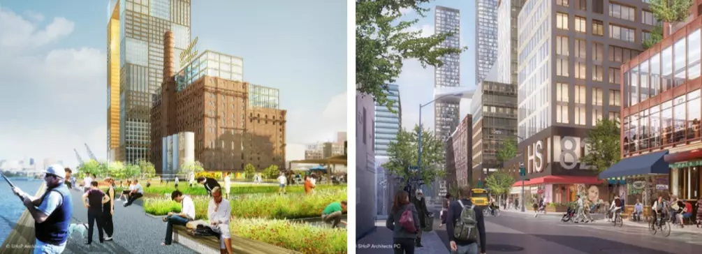 Kilang Gula Domino, Arkitek SHoP, komuniti terancang NYC
