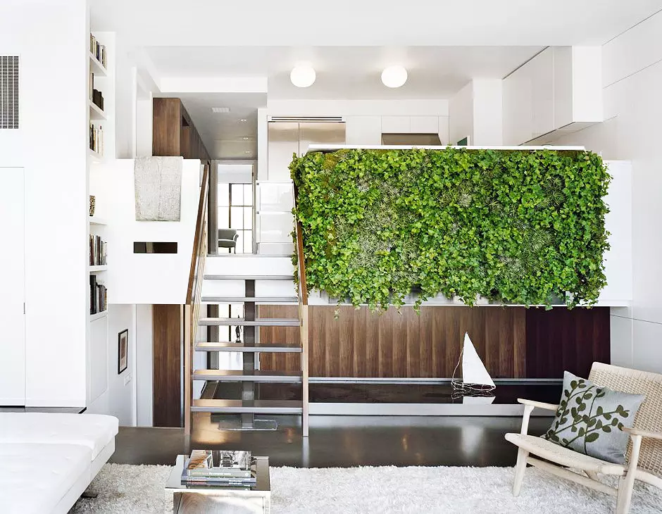 การออกแบบ Pulltab สร้างกำแพงสีเขียวที่มีชีวิตใน East Village Duplex 33843_1