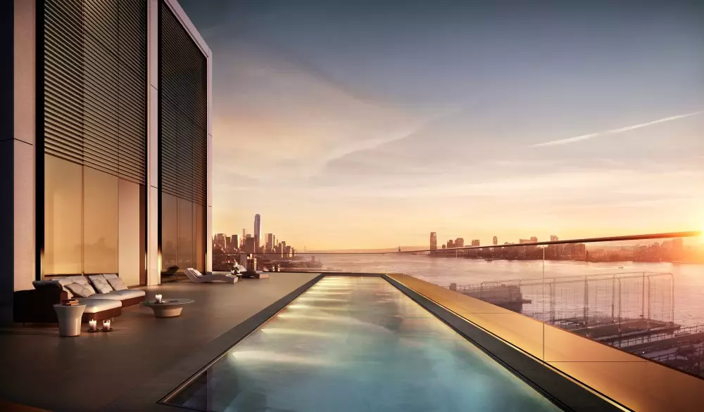 551w21 penthouse medence, 551w21, 551w21 penthouse, Norman Foster nyc