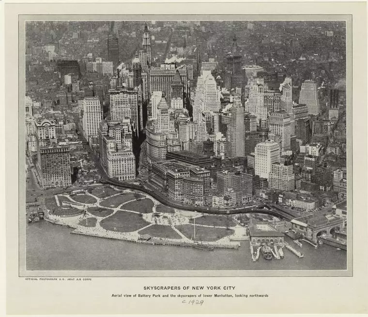 Näkymä Lower Manhattanille vuodelta 1910.