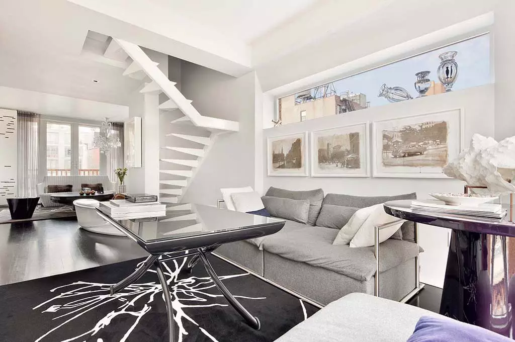 Arsitektur dalam Formasi, desain interior baja, apartemen NYC modern, desain interior Chelsea