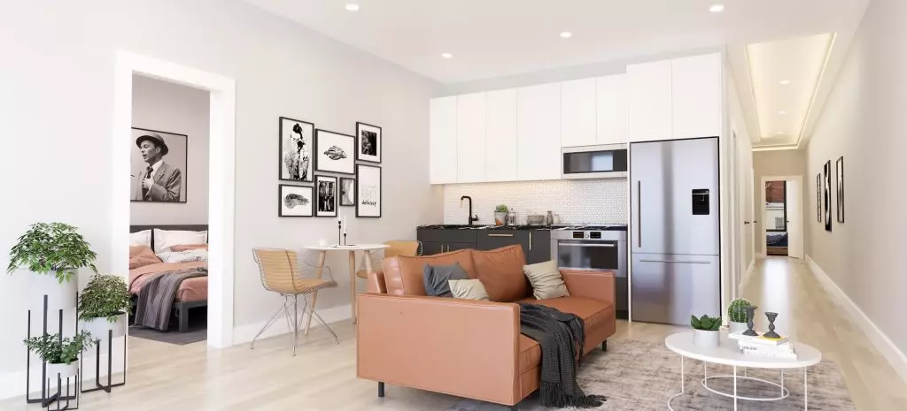 Jersey City Heights'ın kalbinde yer alan bu lüks apartman dairesi, NYC manzaralı modern evler sunmaktadır.