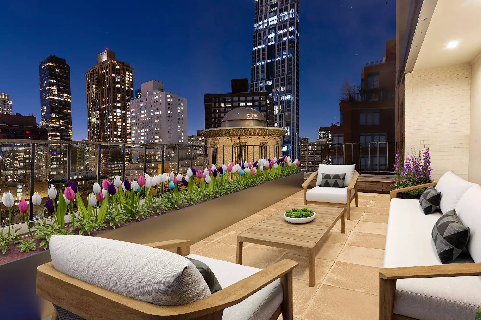 Luxe $4.8M Upper West Side takvåning har tre terrasser med skyskrapor utsikt 3719_6