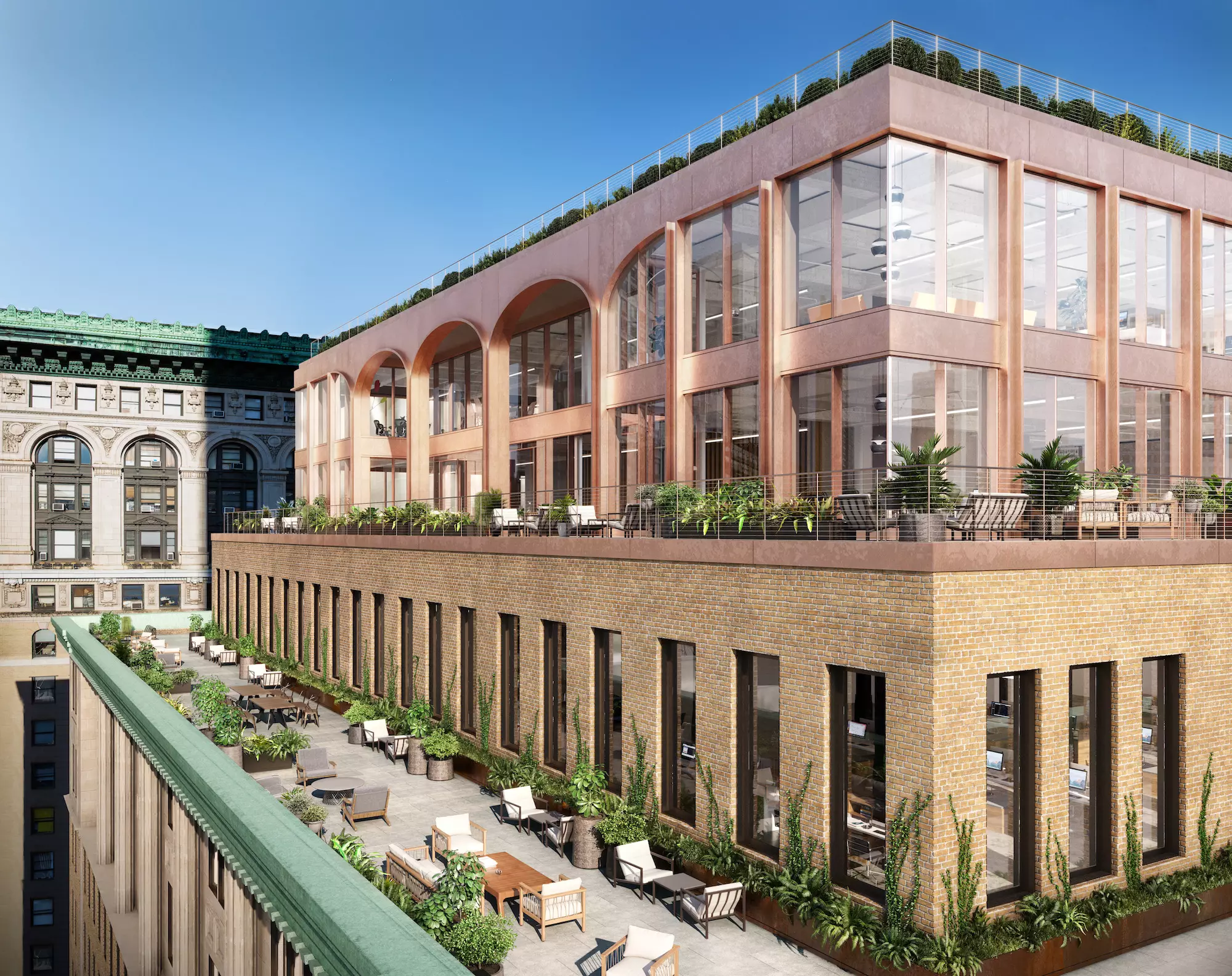 350 milyon dolarlık asırlık Tekstil Binasının yeniden geliştirilmesi, ofis alanını temiz hava ve yeşilliklerle yeniden tasavvur ediyor 3734_1