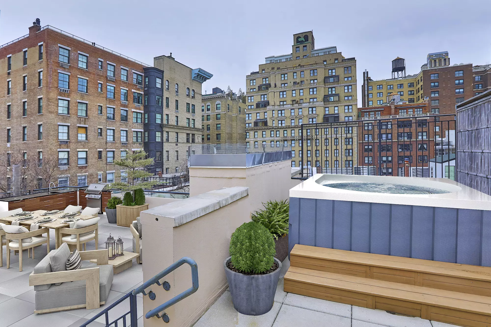 Untuk $45K/bulan, sewa penthouse Upper East Side ini dengan hot tub di atap dan tiga ruang keluarga 4091_1